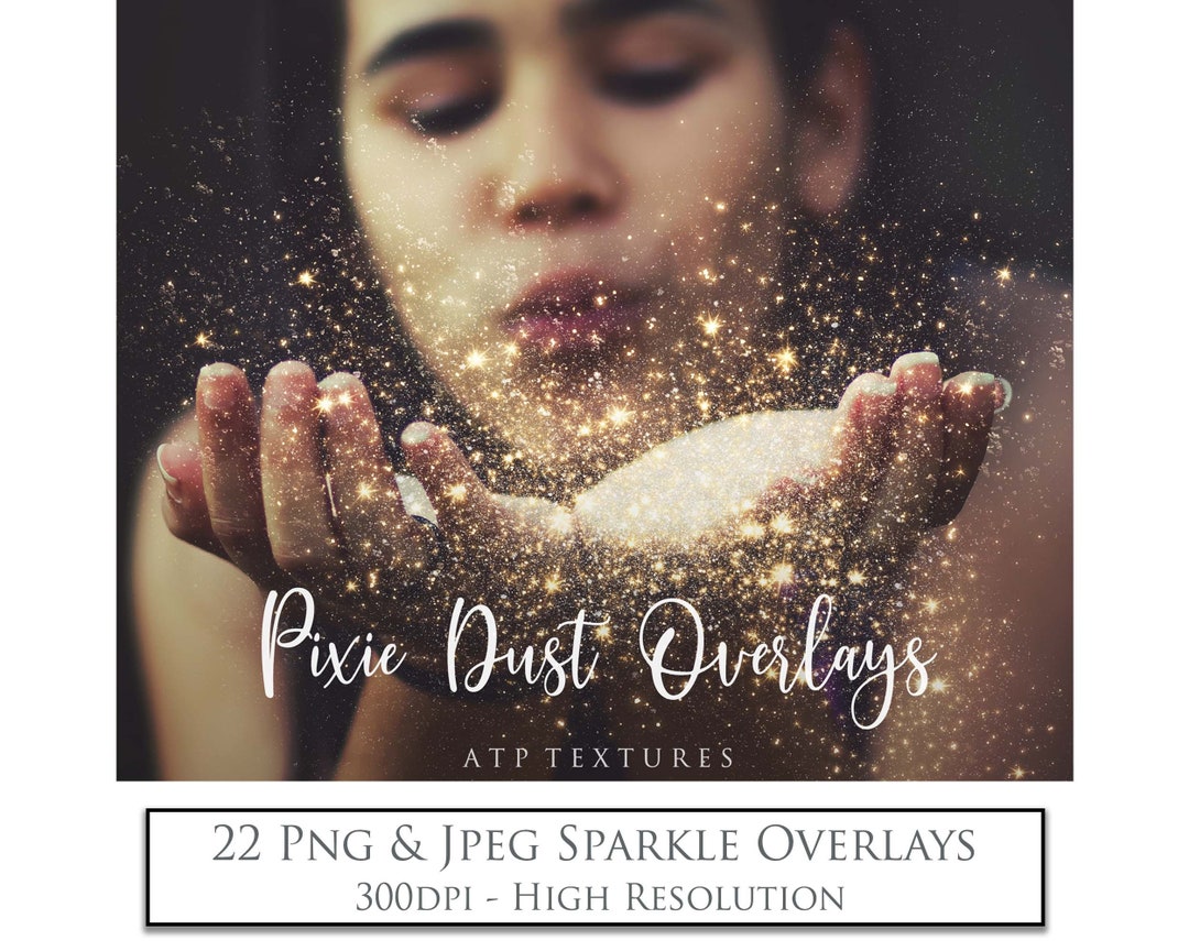 22 Photo OVERLAYS - PIXIE Sparkle Dust, Book Magic / Christmas Overlay, Photoshop, Stars ...