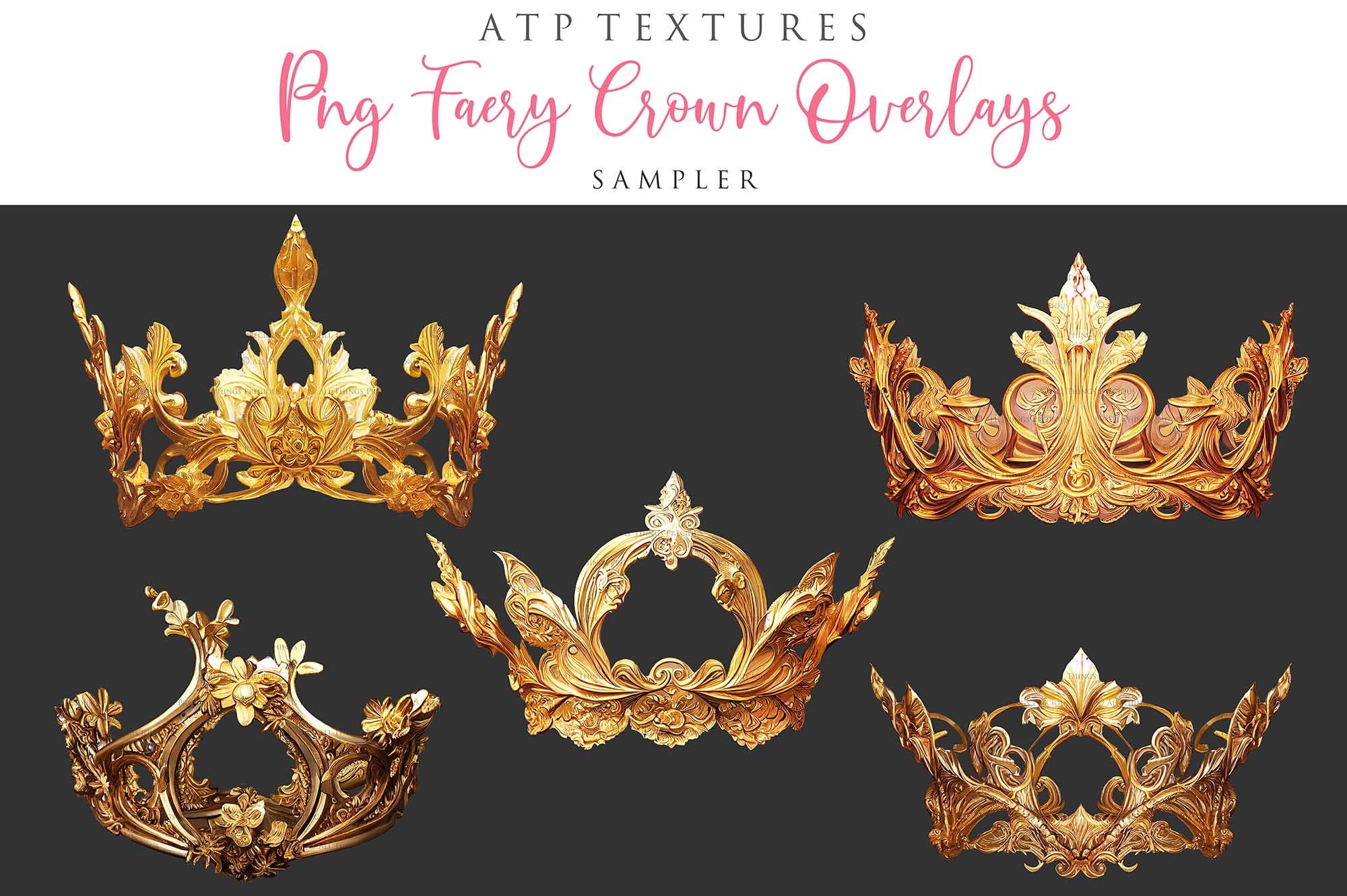 10 PNG OVERLAYS Faery Crown Set 2 / Photo Overlay AI - Etsy