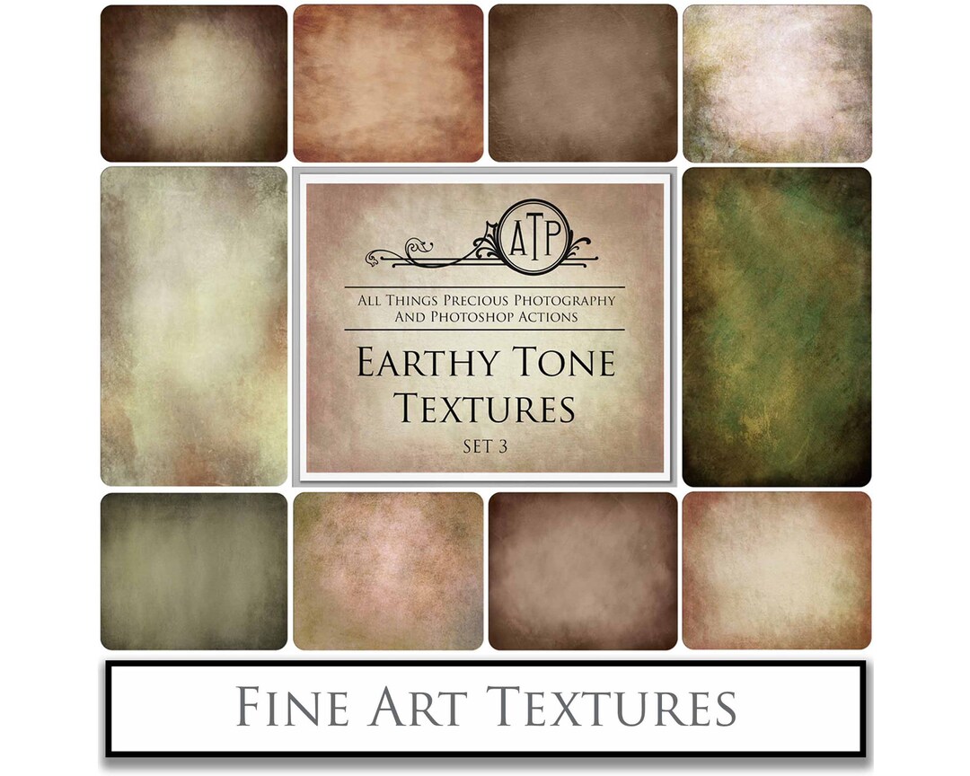 10 Fine Art TEXTURES - EARTHY Set 3, Textured Background, High ...
