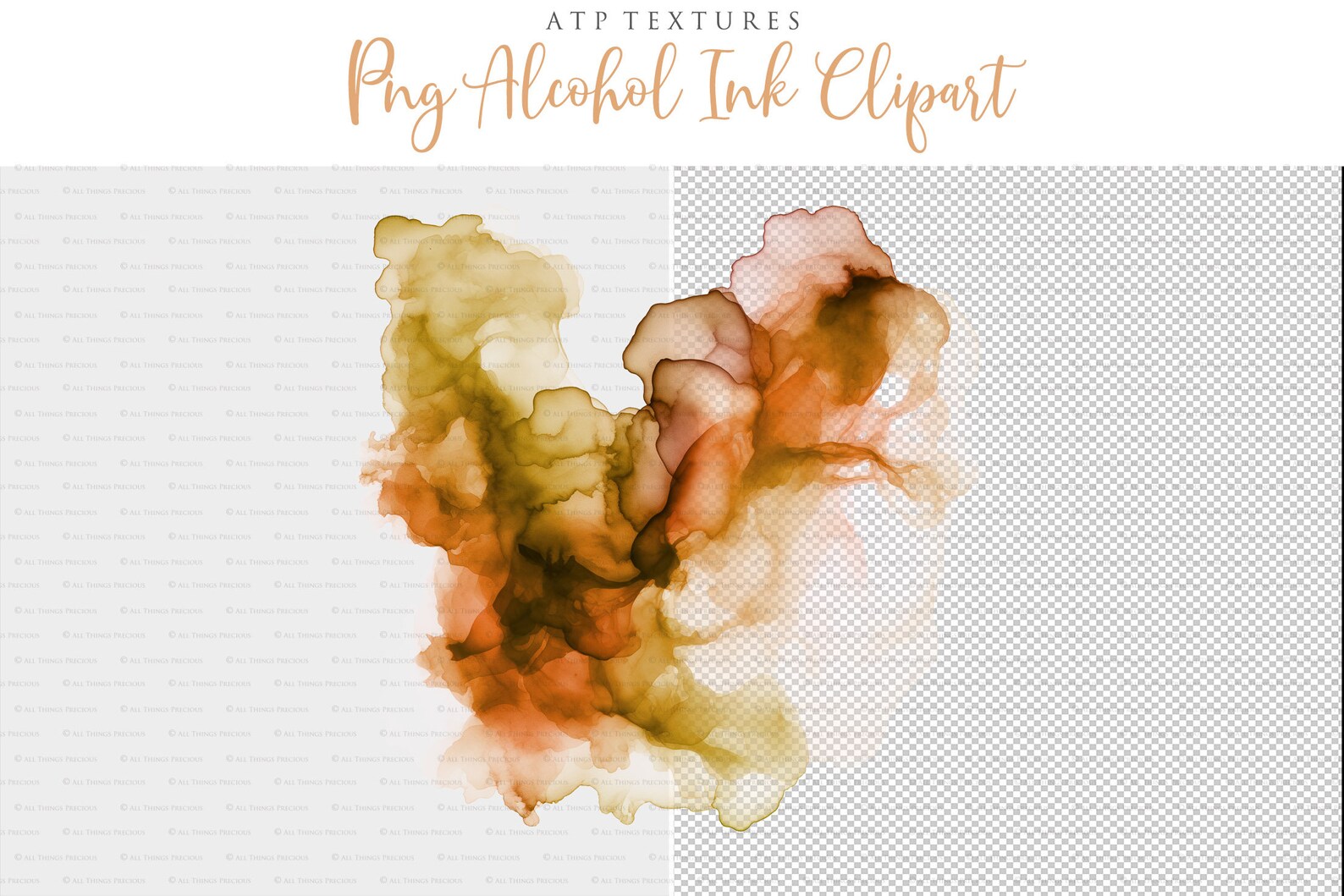 30 PNG Alcohol Ink Clipart Splash - Yellow Ochre, High Resolution ...