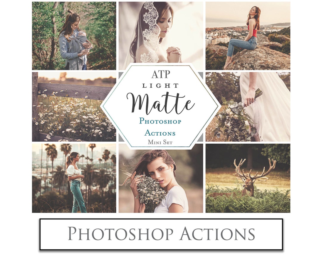 PHOTOSHOP ACTIONS - Light MATTE Mini Set / Photography, Digital ...