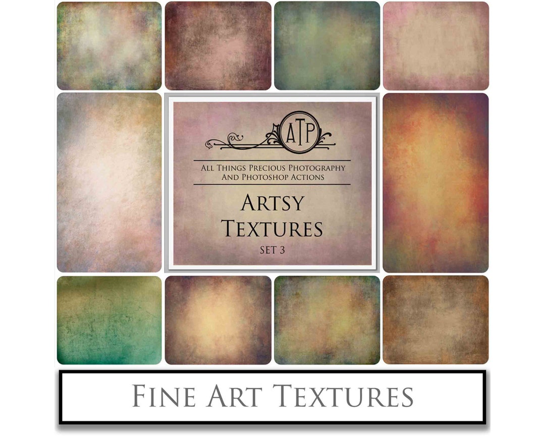 10 Fine Art TEXTURES - ARTSY Set 3 / Overlays, Photography, High Res ...