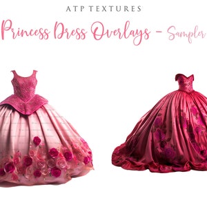 20 Photo OVERLAYS - Princess Dress Ballgown Clipart / Pink Dress, Png ...