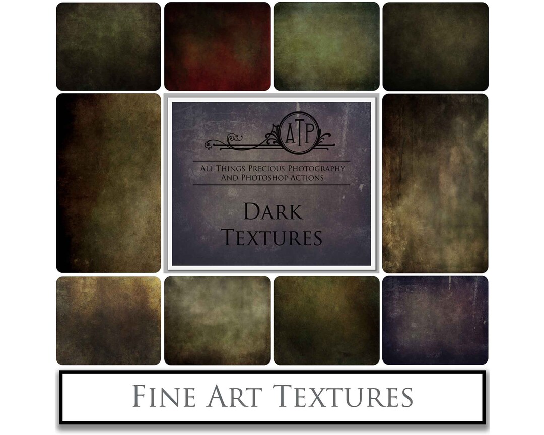 10 Fine Art TEXTURES - DARK Set 1 / Photography Overlays, Digital ...