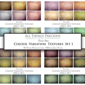 288 TEXTURES, Colour Variations BUNDLE No. 1 / Fine Art Texture ...