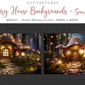 40 AI Digital Backgrounds - FAIRY House Mushroom - Photo Backdrop ...