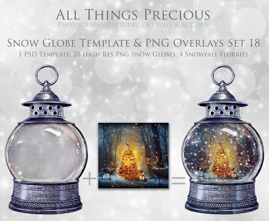 PNG CLIPART Digital Snow Globe, PSD Template No.18 / Photoshop Overlay ...