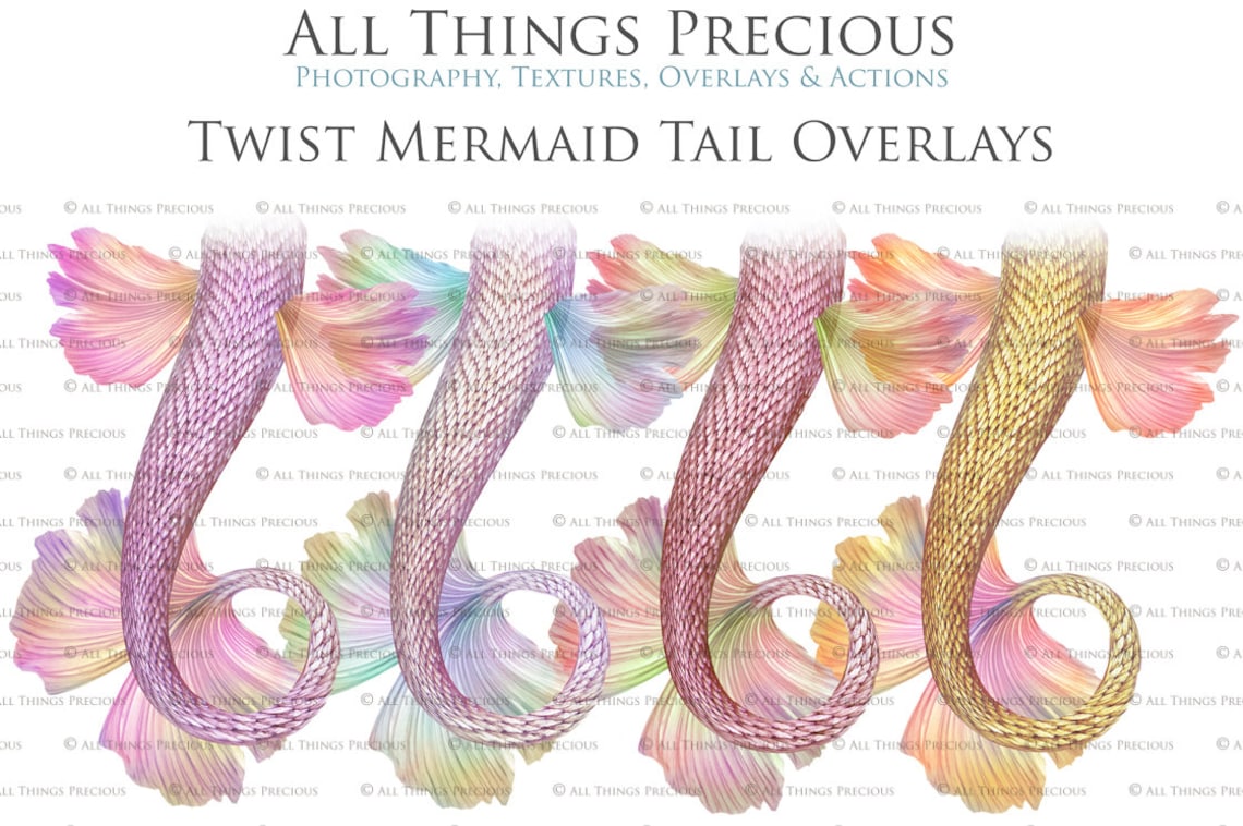 Digital Overlays, Png MERMAID Tail - TWIST - Clipart, Photoshop Overlay ...
