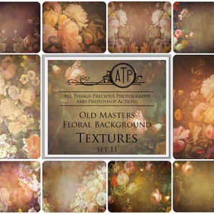 10 Fine Art TEXTURES Old Masters FLORAL Flower Background - Etsy