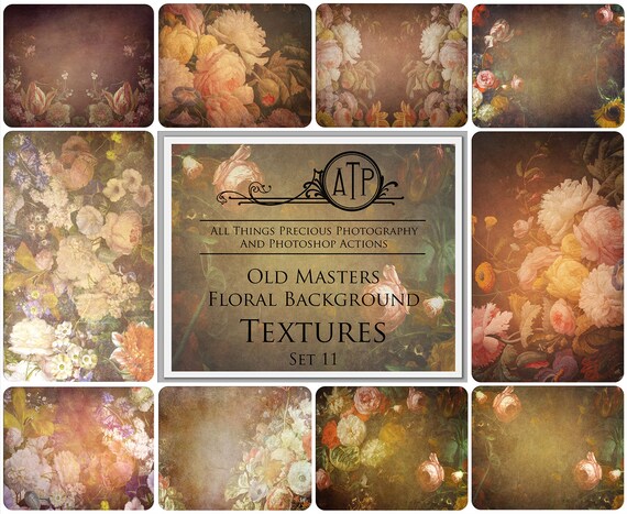 10 Fine Art TEXTURES Old Masters FLORAL Flower Background - Etsy