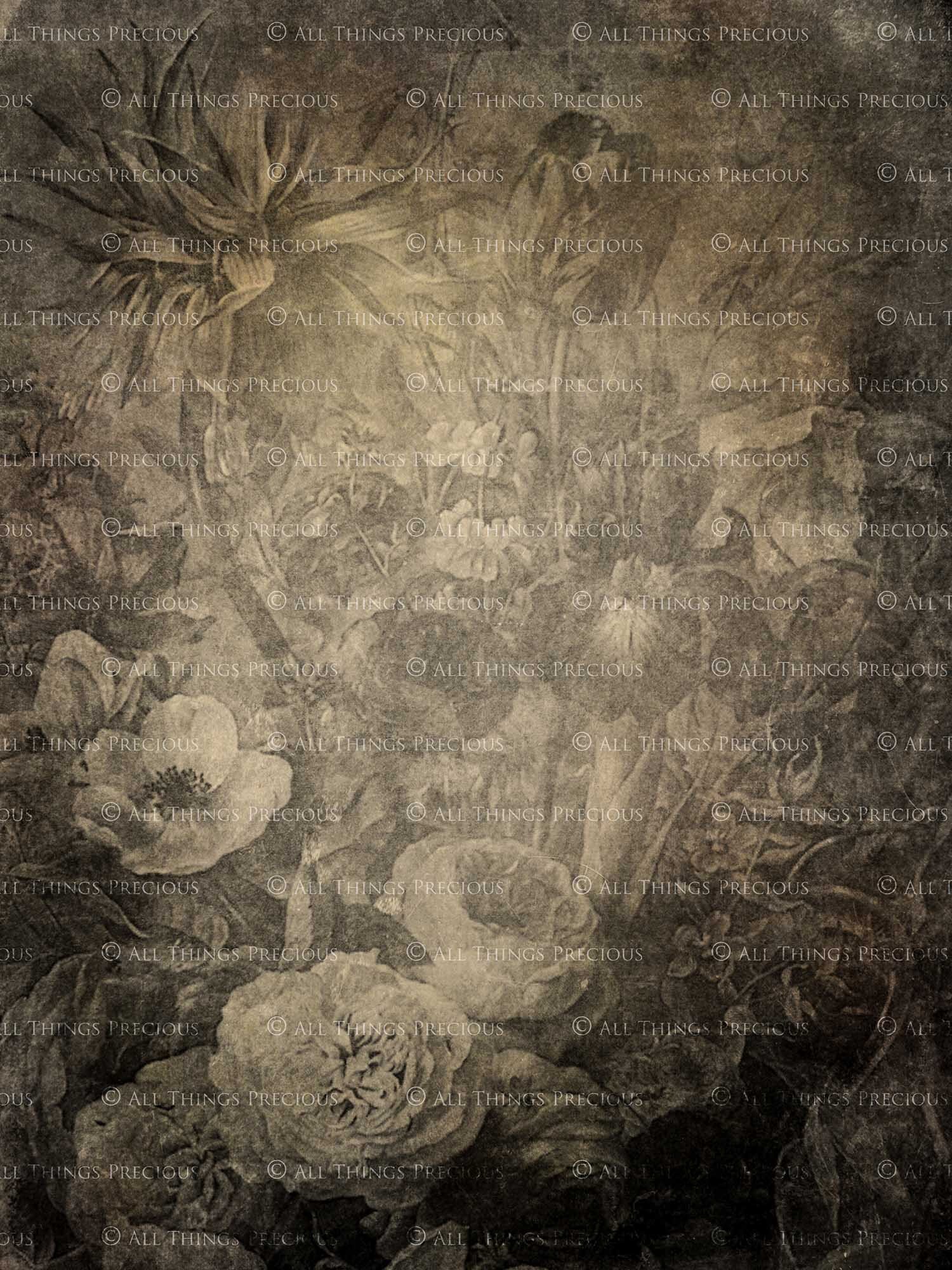 FLORAL TEXTURES MONOCHROME Old Masters Flower Background - Etsy