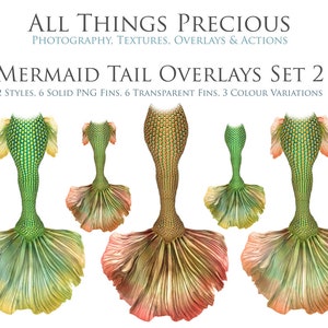 48 OVERLAYS - MERMAID TAIL - Png Bundle No.2 / Photo Overlay,digital ...