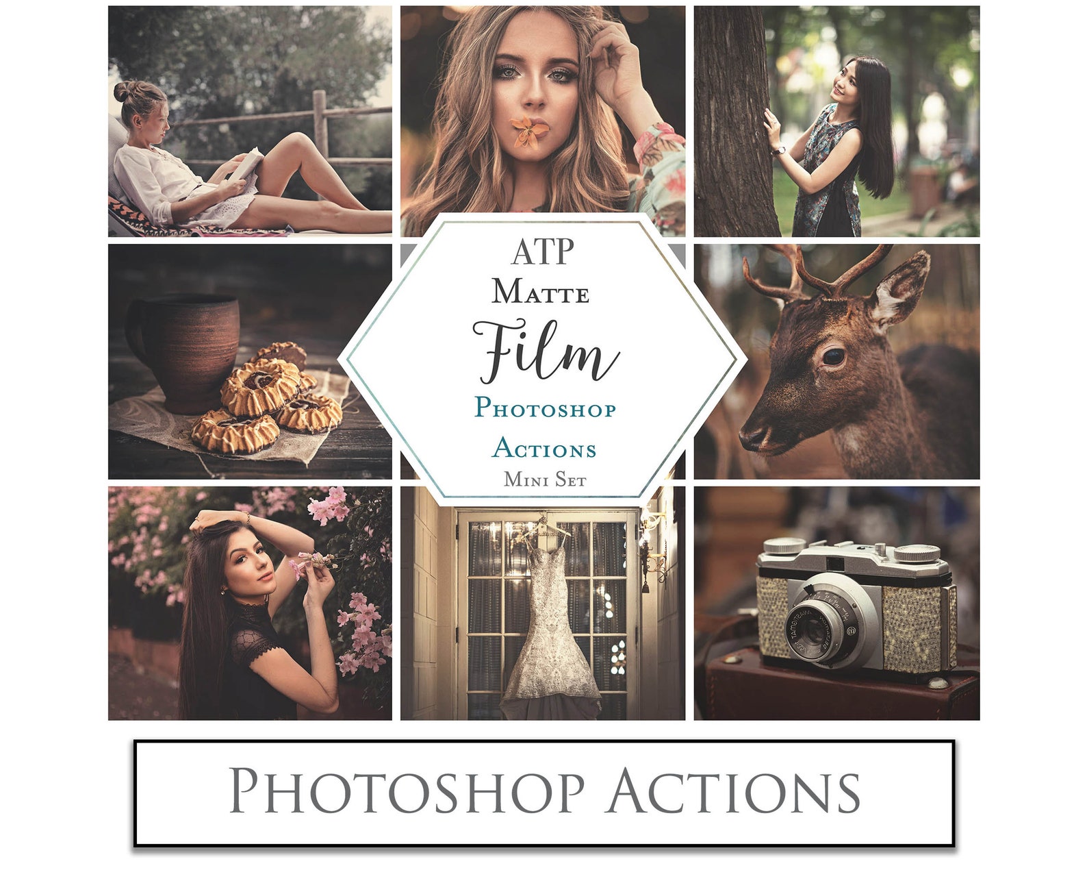 PHOTOSHOP ACTIONS - Matte FILM, Mini Set / Photography, Digital ...