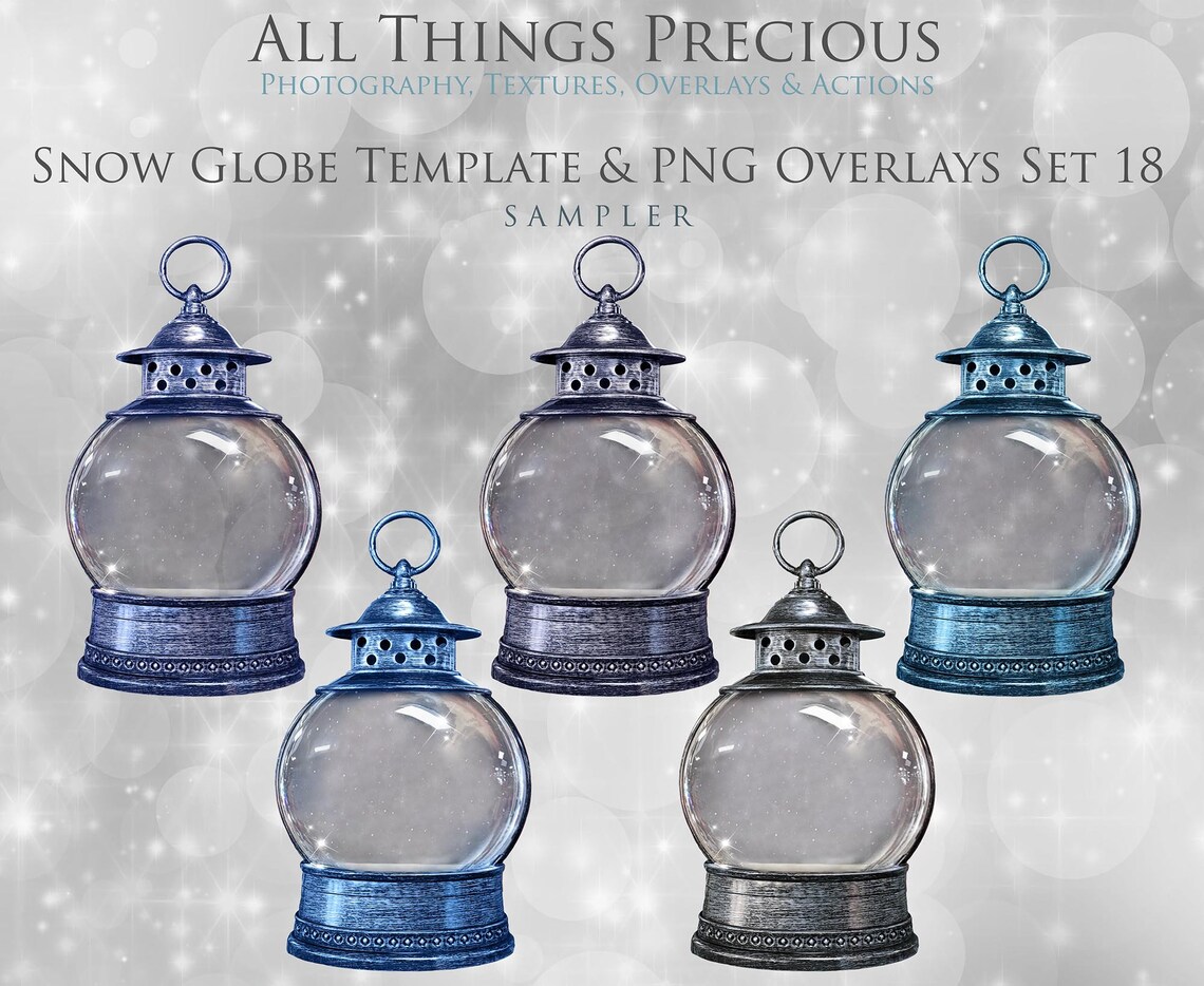 PNG CLIPART Digital Snow Globe PSD Template No.18 / | Etsy