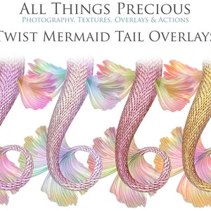 42 Digital Overlays, MERMAID TAIL Overlay, Png Bundle No.1, High ...