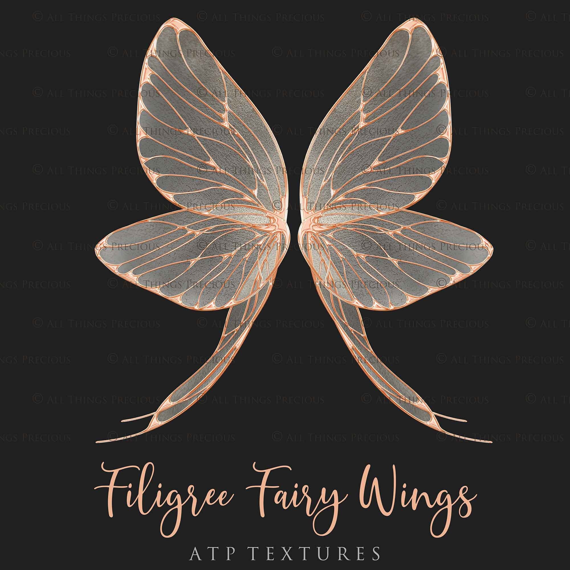 25 Png Overlays FILIGREE FAERY WINGS Set 12 / Photo Overlay - Etsy ...