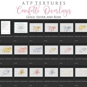 BLOWING CONFETTI Overlays - Gold, Silver and Rose Gold / Photography ...