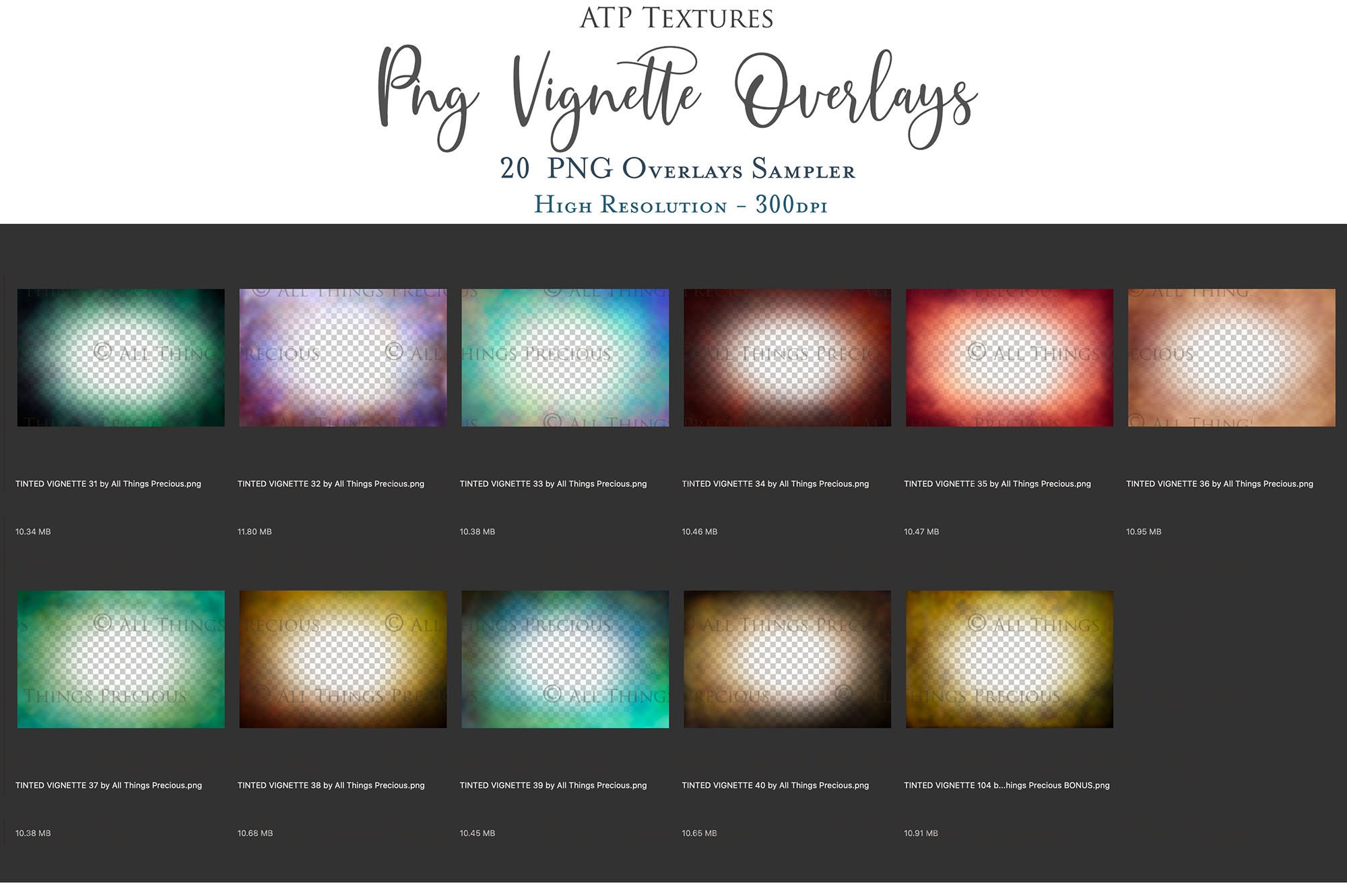 Png OVERLAYS Tint Vignette No. 2 / Photo Overlay Texture - Etsy