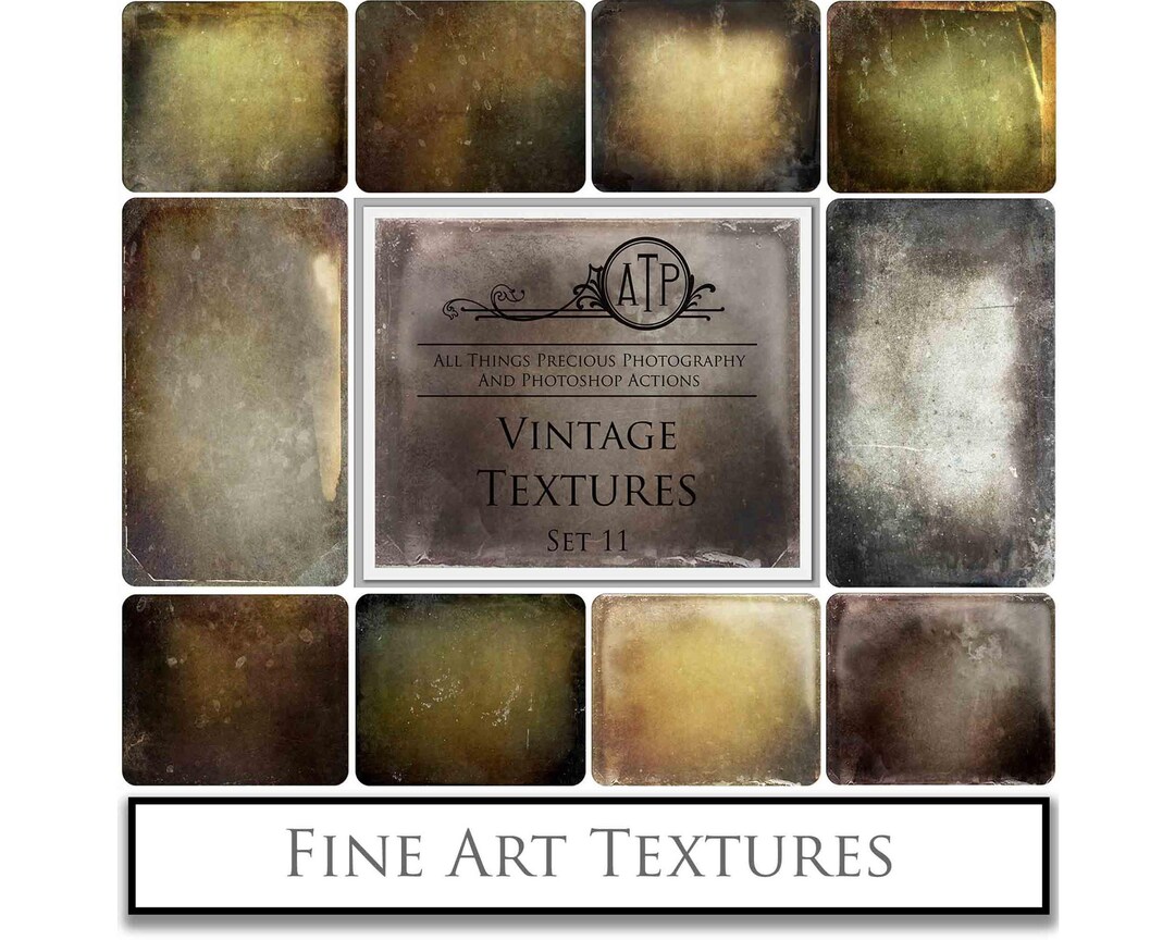 Vintage TEXTURES Set 11, Aged Photo Overlays for Editing Photography in ...