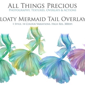 MERMAID Tails, Png Clipart, Photography Overlays, FLOATY Tails Png ...