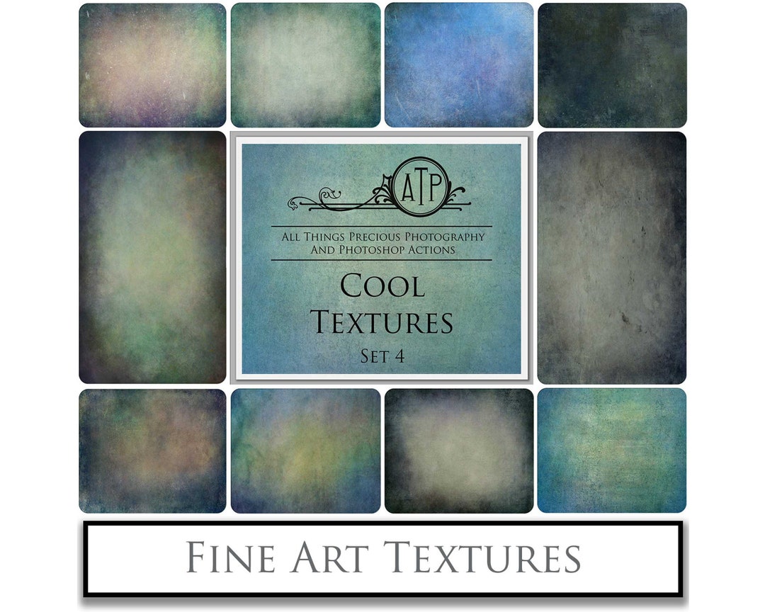 10 Fine Art TEXTURES - COOL Set 4 / Photography Overlays, Photography ...