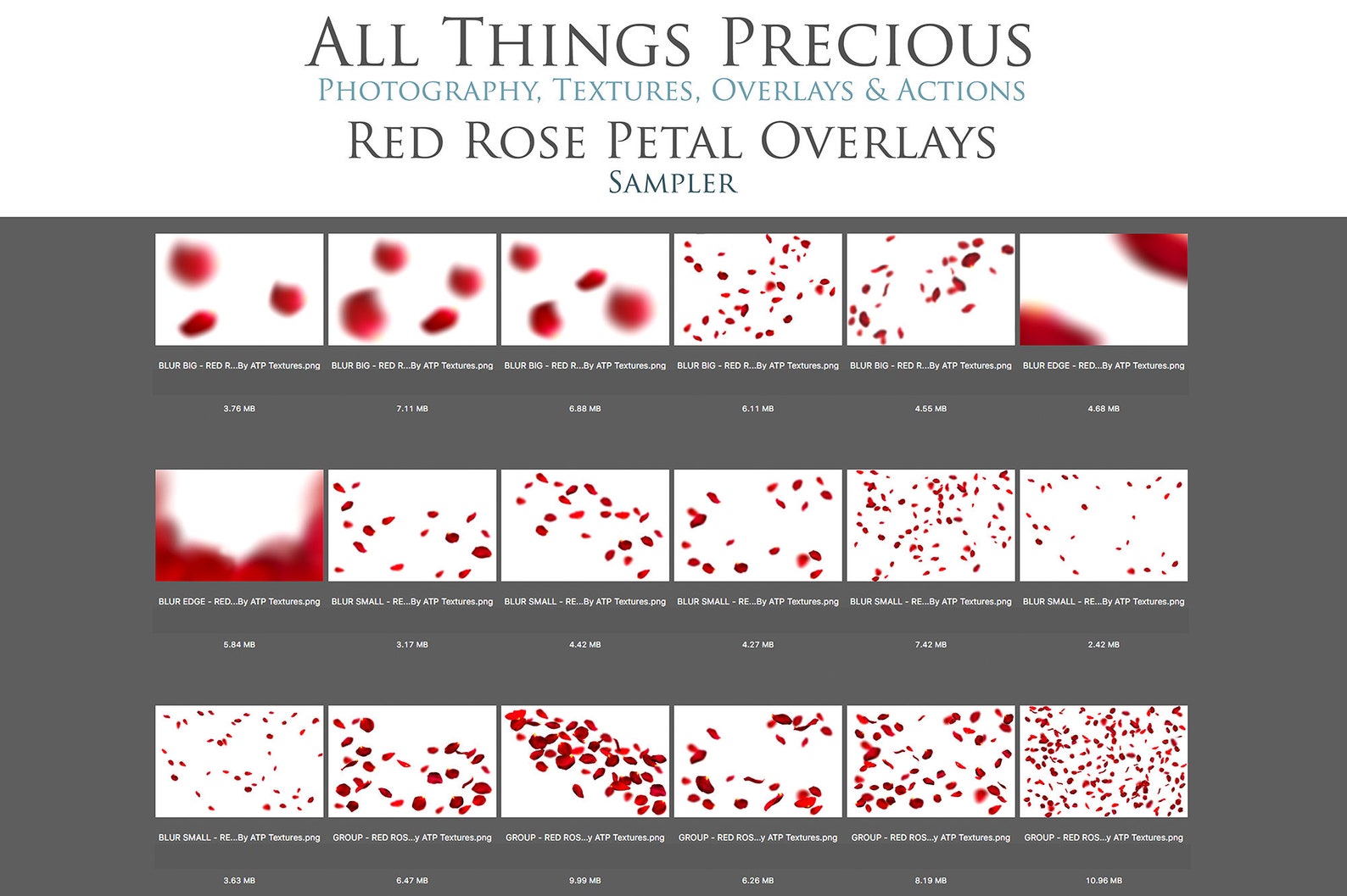 50 OVERLAYS PHOTOSHOP PNG - Red Rose Petal Clipart - Photo Overlay ...