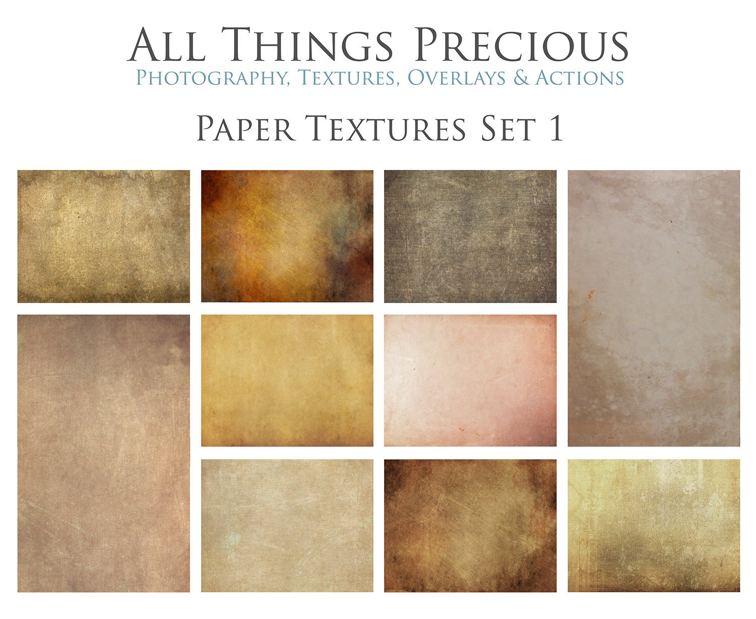10 Fine Art PAPER TEXTURES Set 1 / Photography / Scrapbooking / Paper ...