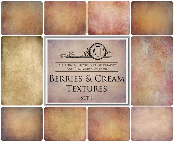 10 Fine Art Textures Berries And Cream Set 1 Digital Overlays