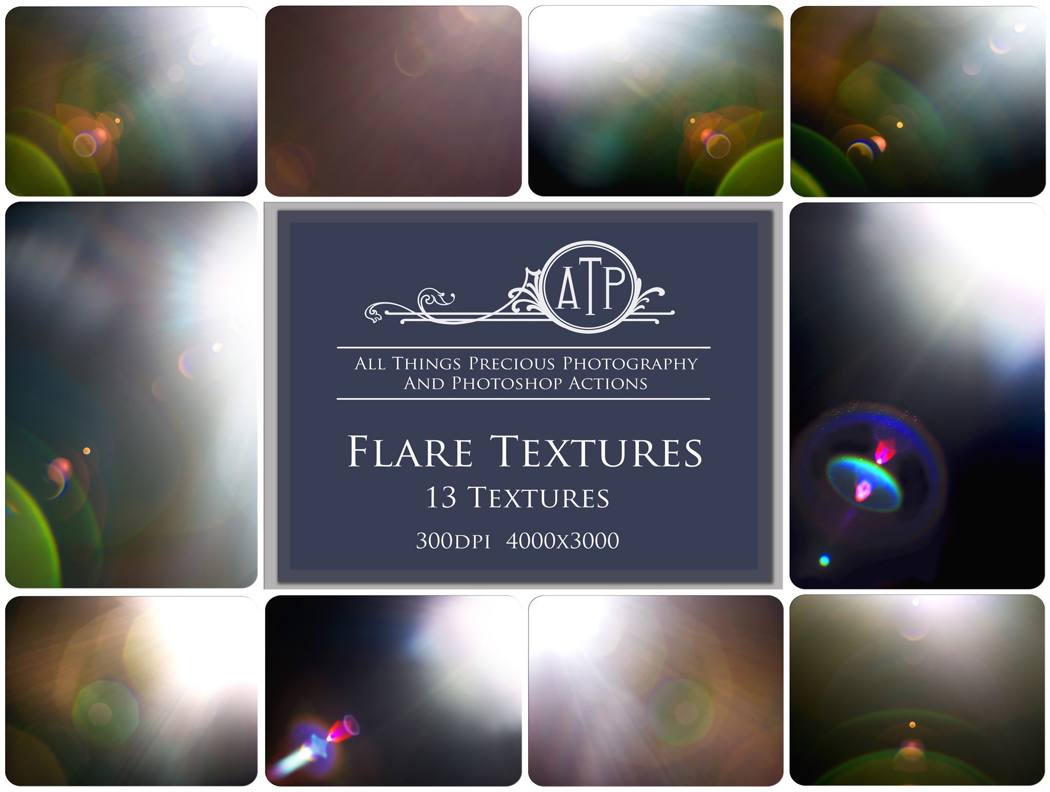 48 SUN FLARE Overlays, Lens Flares, Overlay Bundle No.1 / Sunlight ...