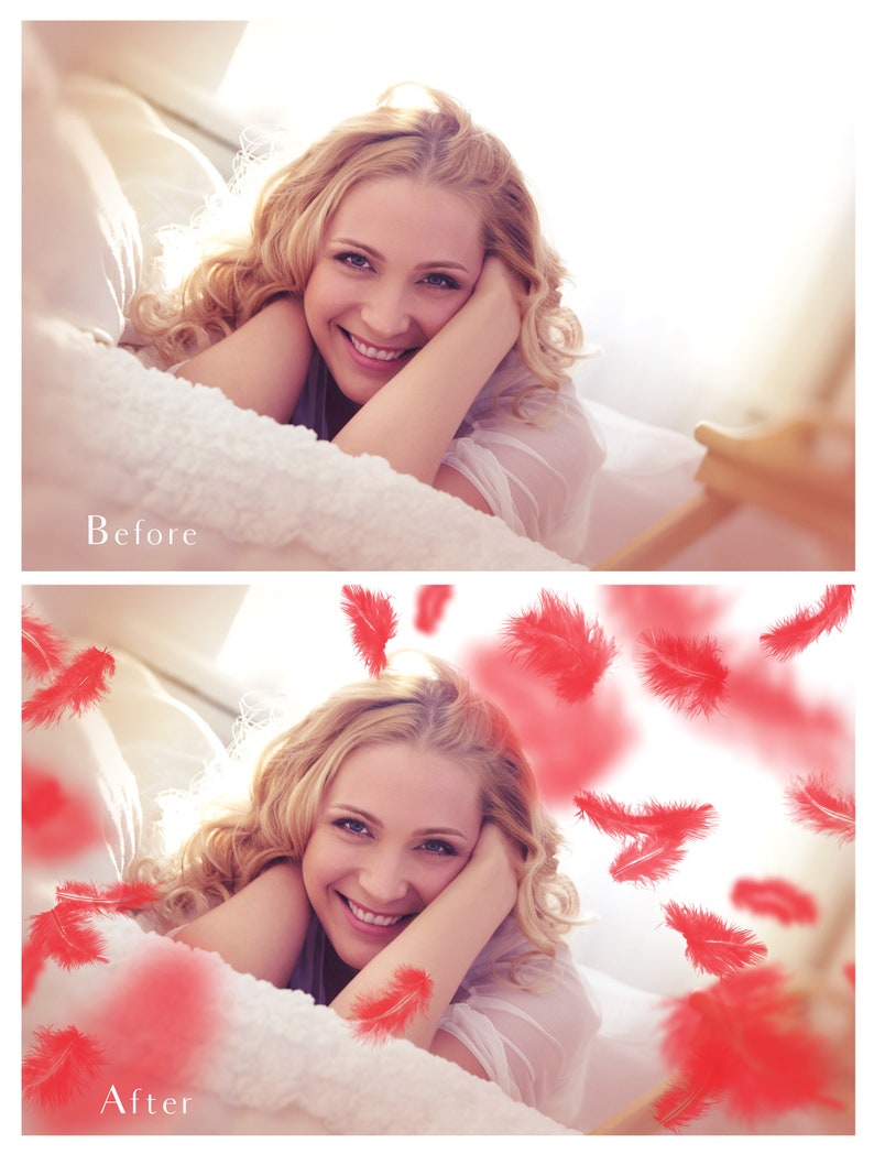 PHOTO OVERLAYS PNG Red Feathers Digital Overlay Feather - Etsy