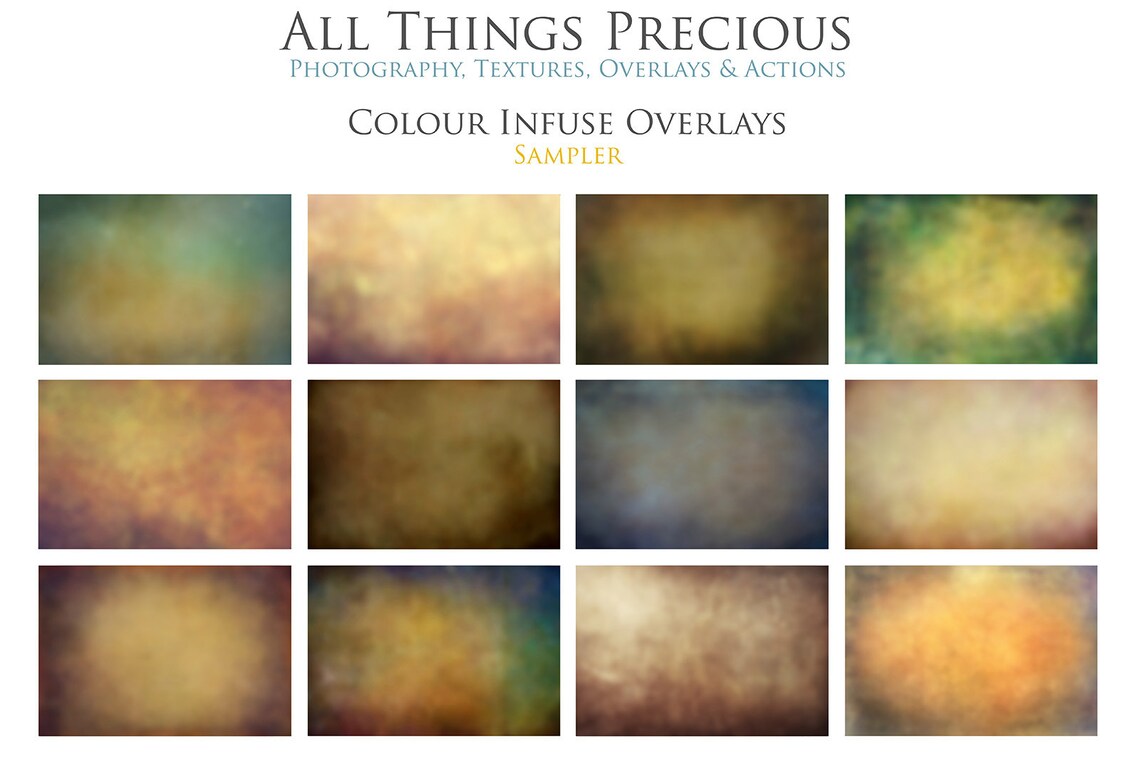 24 COLOUR INFUSE OVERLAYS Set 3. Base Editing Photoshop Action Included ...