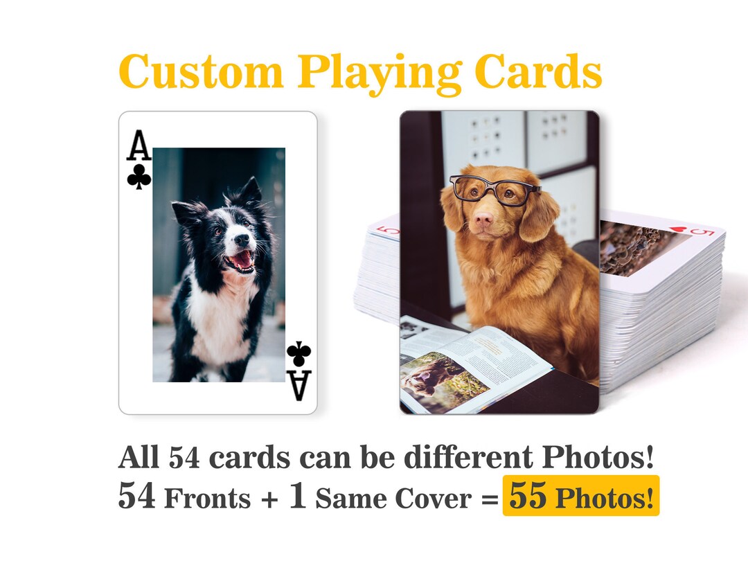 Personalized Pet Playing Cards, Custom Playing Cards, Pictures Playing ...