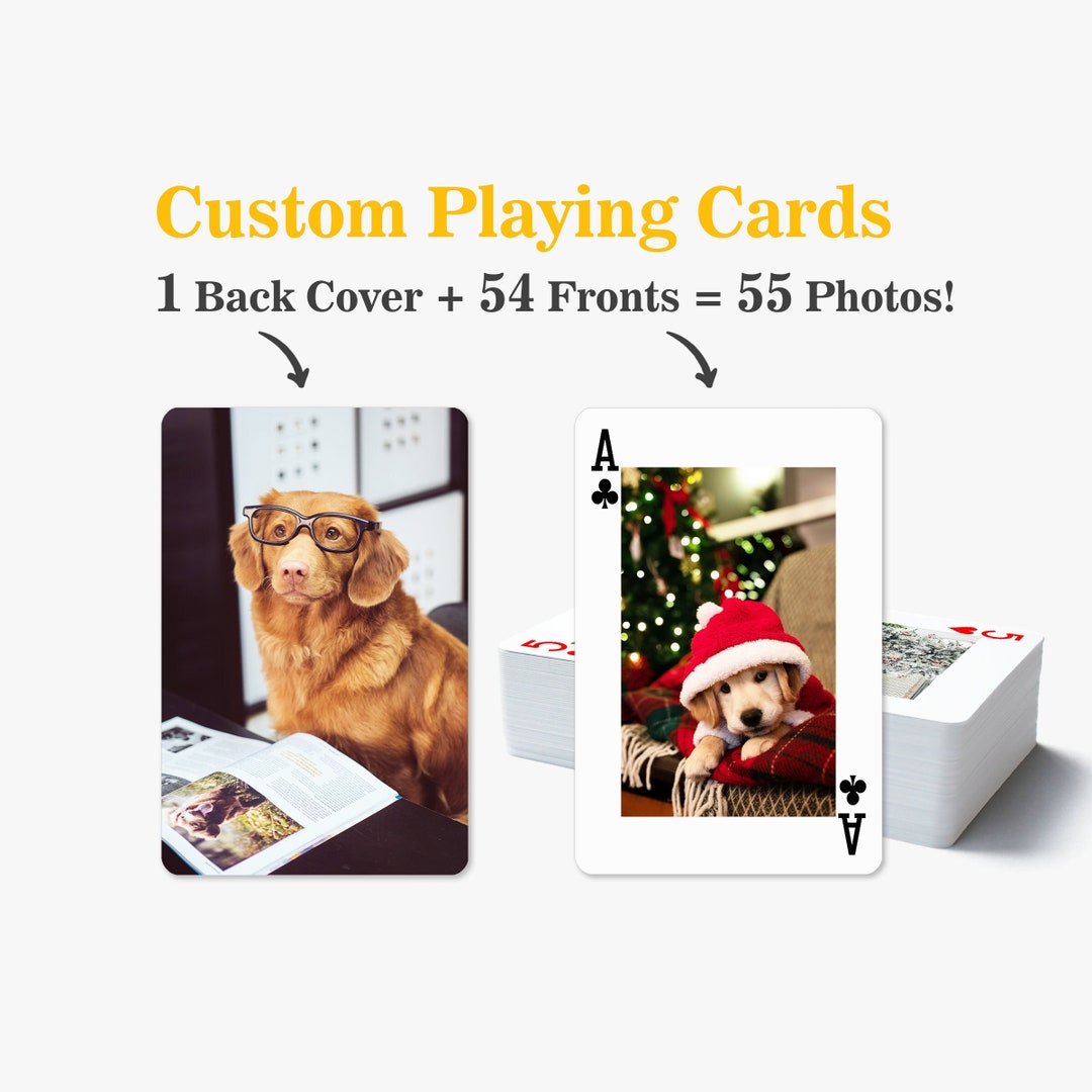Personalized Pet Playing Cards, Custom Playing Cards, Pictures Playing ...