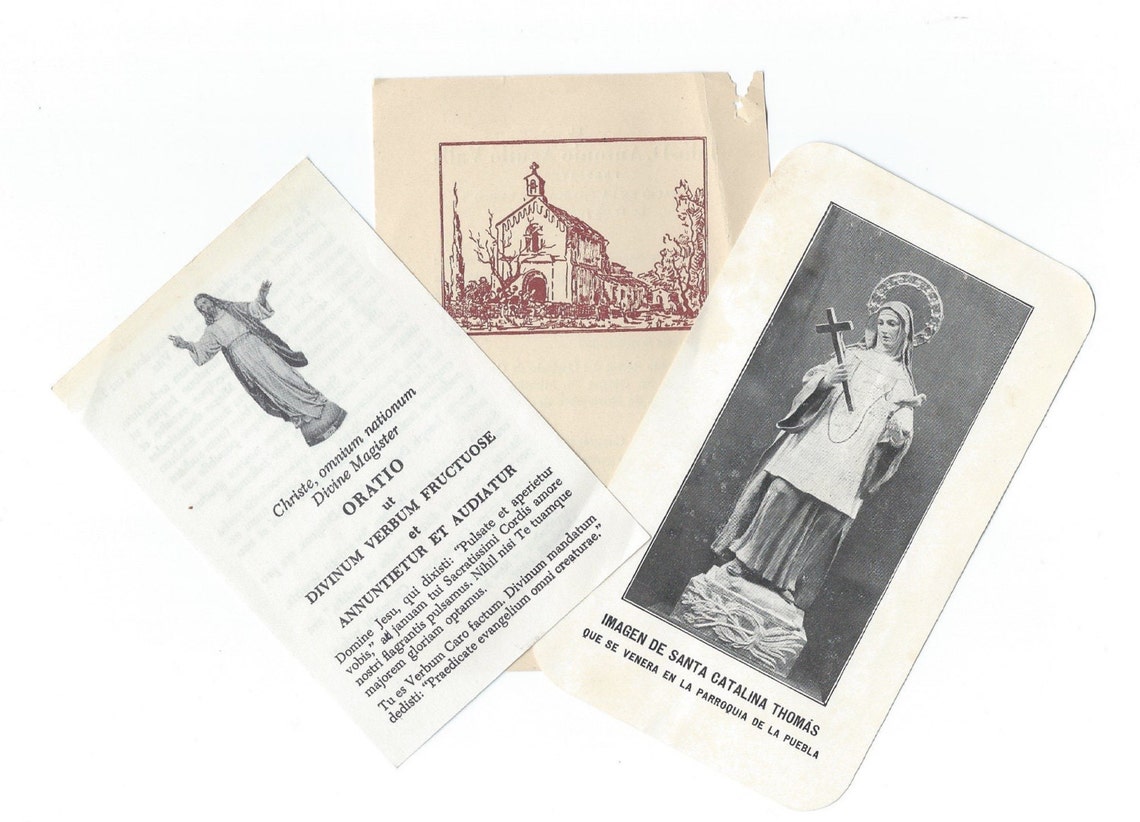 3 Vintage Religious Saints Card - Holy Cards - S97 - Etsy