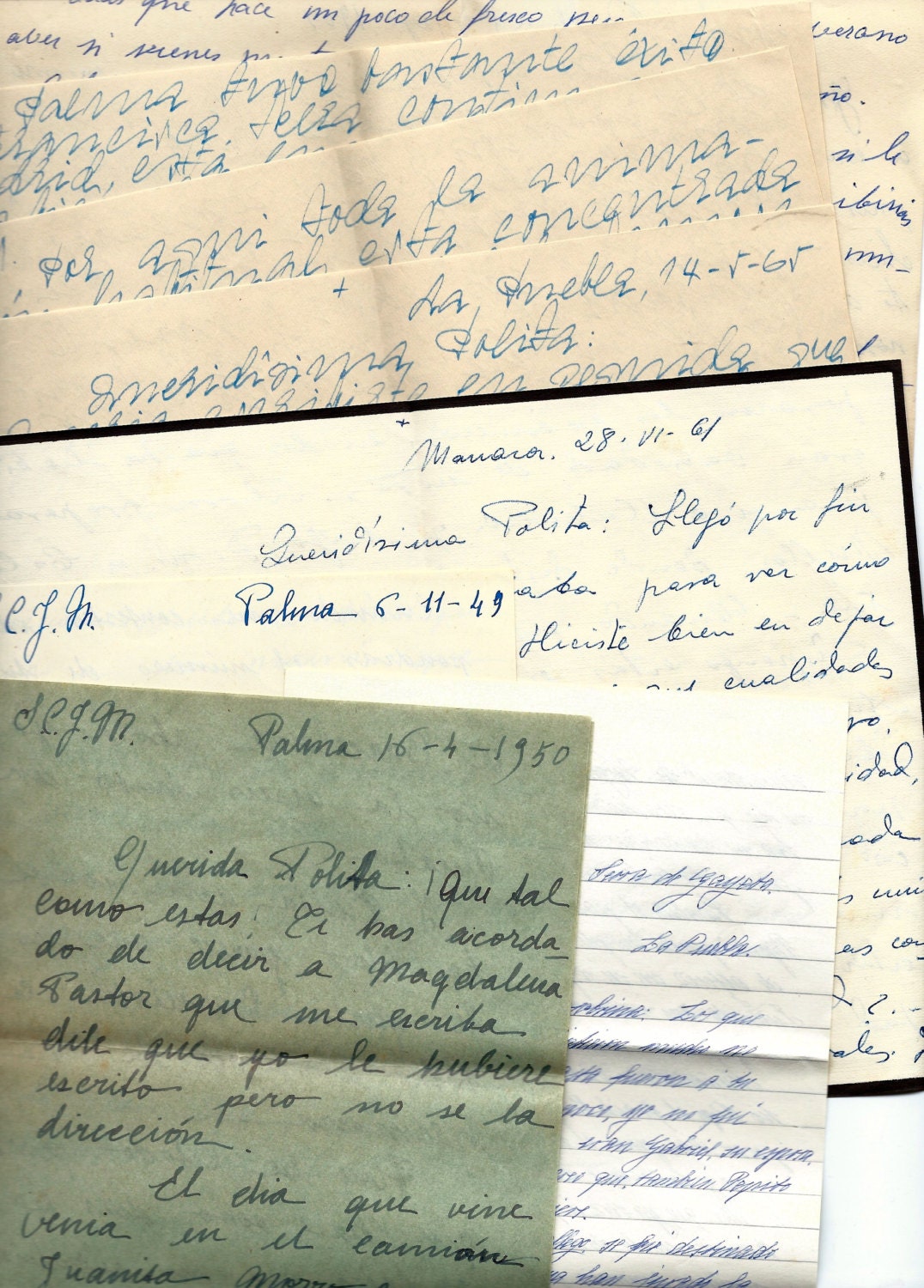 Descargas - 6 Cartas antiguas escritas a mano - Etsy España