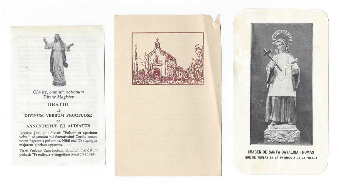 3 Vintage Religious Saints Card Holy Cards S97 - Etsy