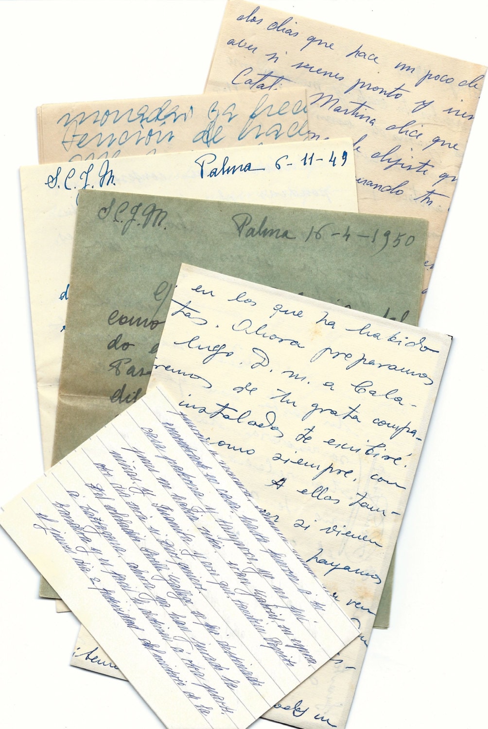 Descargas - 6 Cartas antiguas escritas a mano - Etsy España
