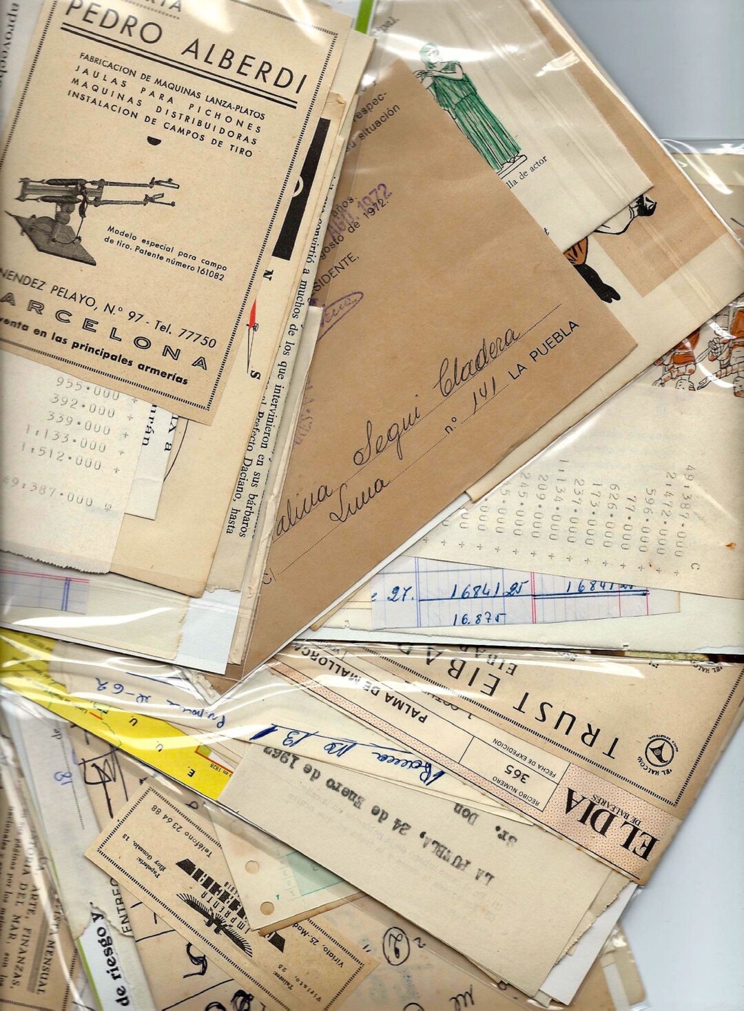 20 Vintage Spanish Ephemera Pack - Scrapbooking, Altered Art, Collage ...