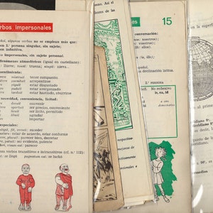 10 Vintage Spanish Book Sheets - Etsy