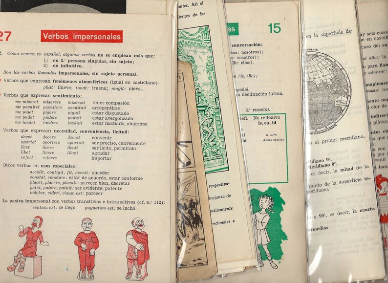 10 Vintage Spanish Book Sheets - Etsy