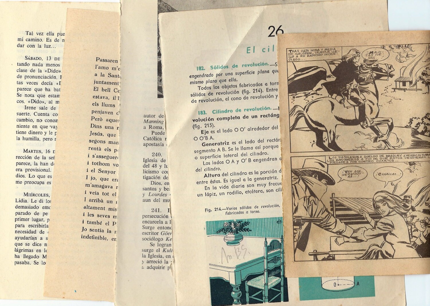 10 Vintage Spanish Book Sheets - Etsy