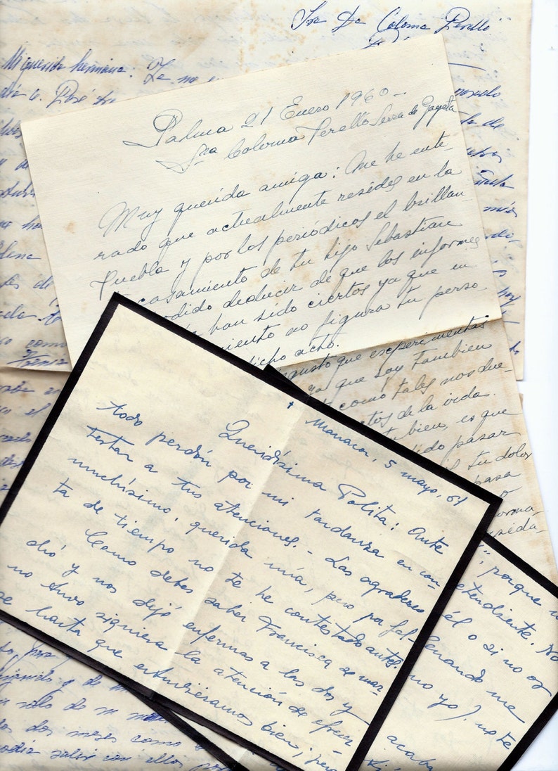 Descargas - 6 Cartas antiguas escritas a mano - Etsy España