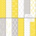 Yellow Grey & White Digital Paper Yellow Floral Digital | Etsy