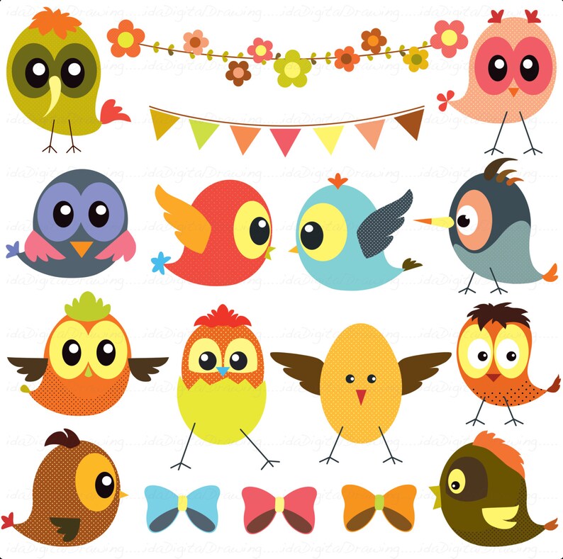 Baby Birds Clip Art - High Resolution - Personal and Commercial Use - Etsy