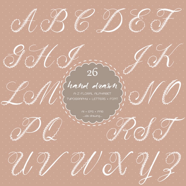 Rustic Alphabet Clip Art - Etsy