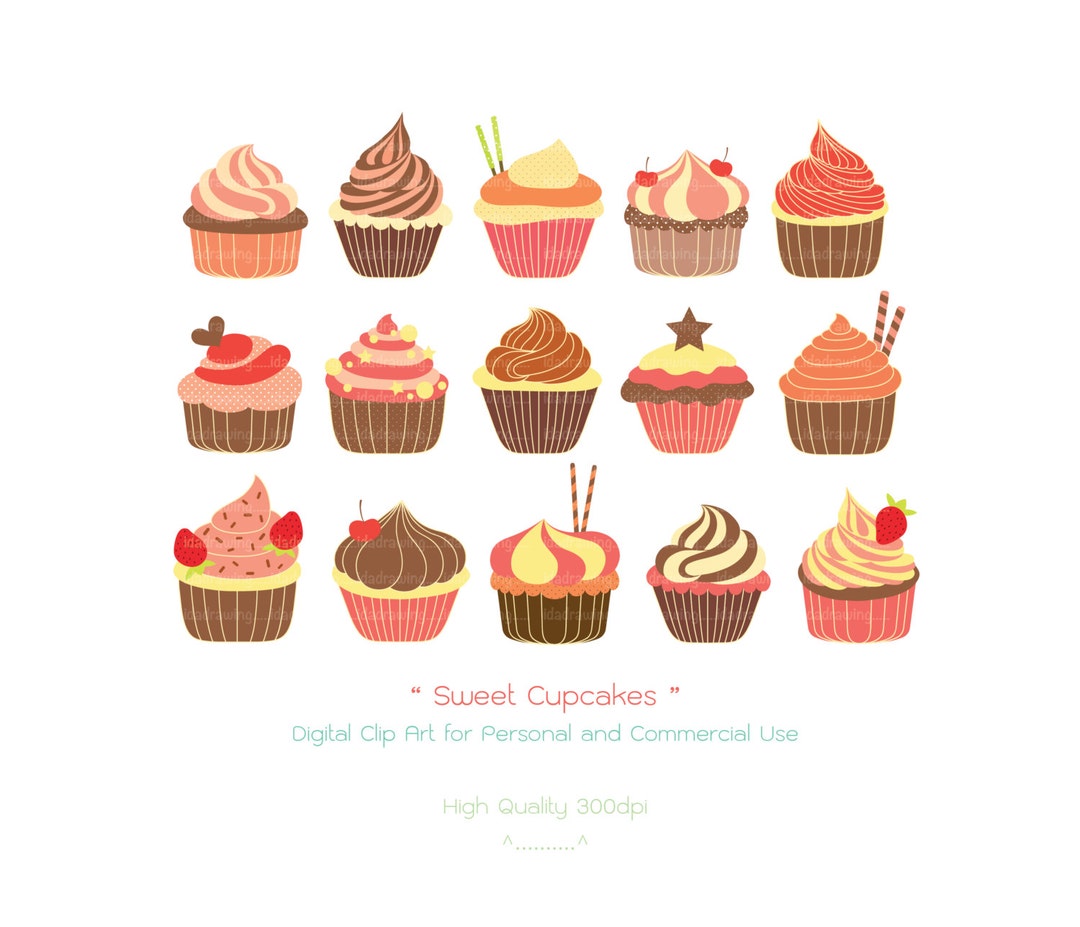 Sweet Cupcakes Clipart, Bakery, Cake, Chocolate,decoration, Valentine ...