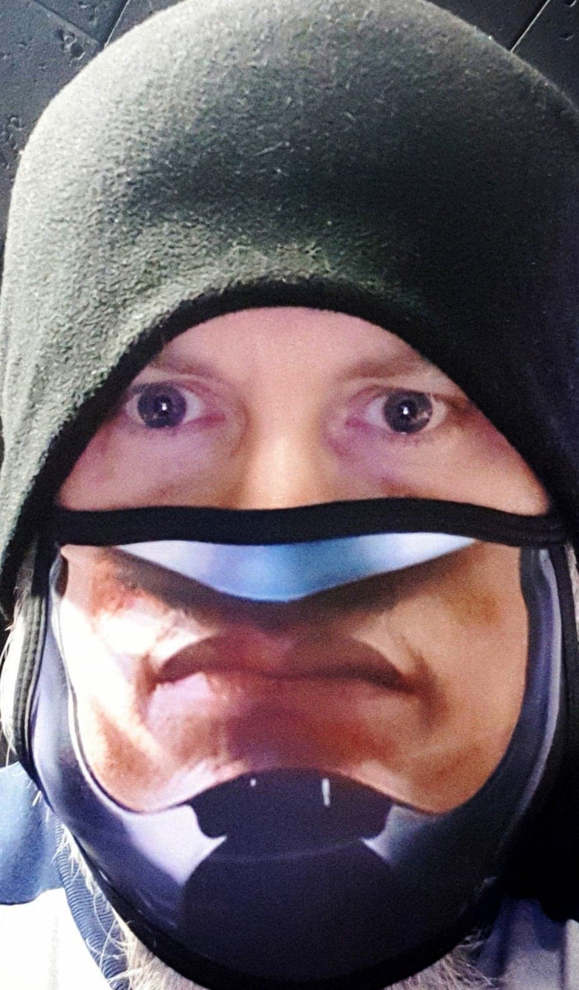 RoboCop style face mask. Double Layered with removable | Etsy