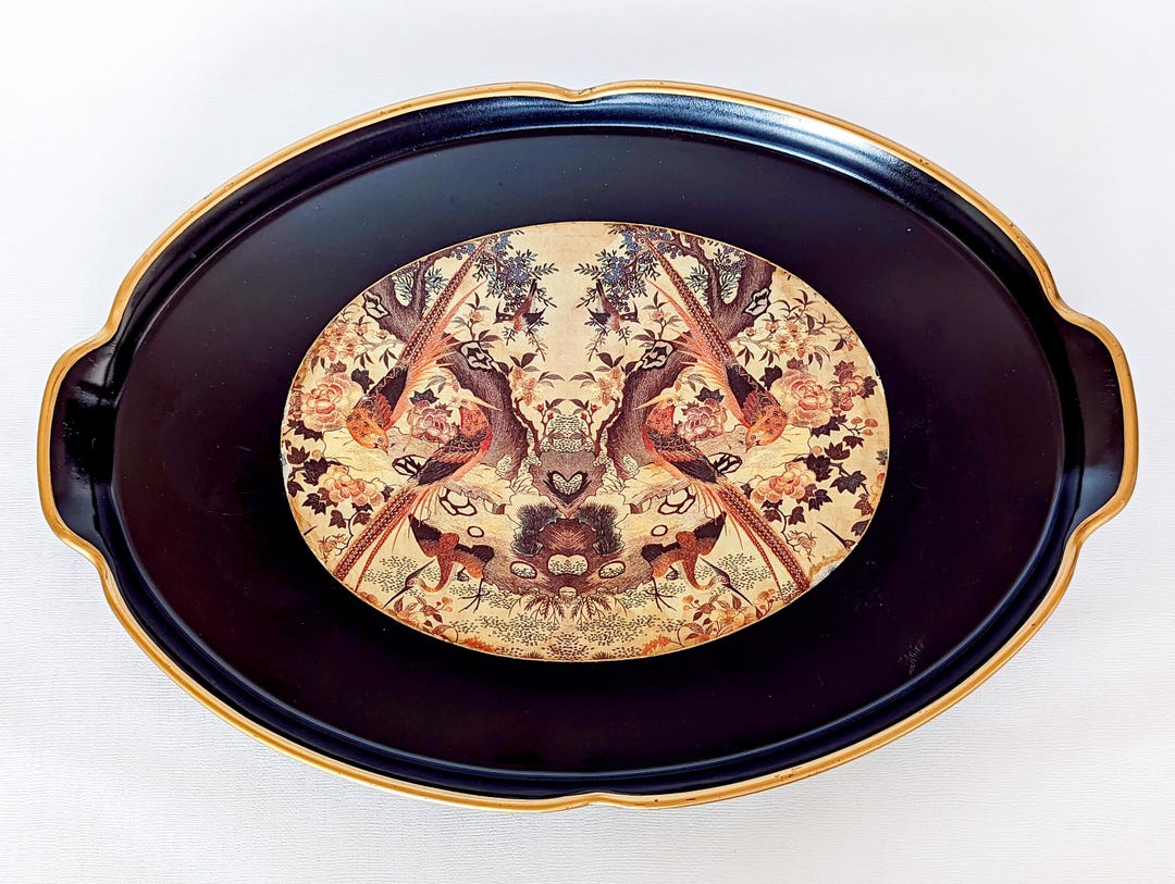 Vintage 'lady Clare' Mid-century Modern Black and Gold Plastic 'crown ...