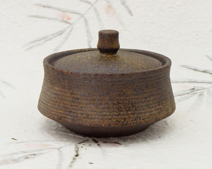 Lidded Ceramic Stoneware Salt Pot • 200ml 7oz Salt Jar • Salt Cellar ...