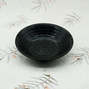 Black Stone Texture Ceramic Cereal Bowl • 16.7cm 6.5in Breakfast Bowl ...